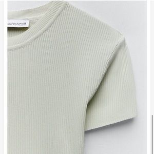 Zara | Tops | Nwt Zara Ribbed Knit Top | Poshmark